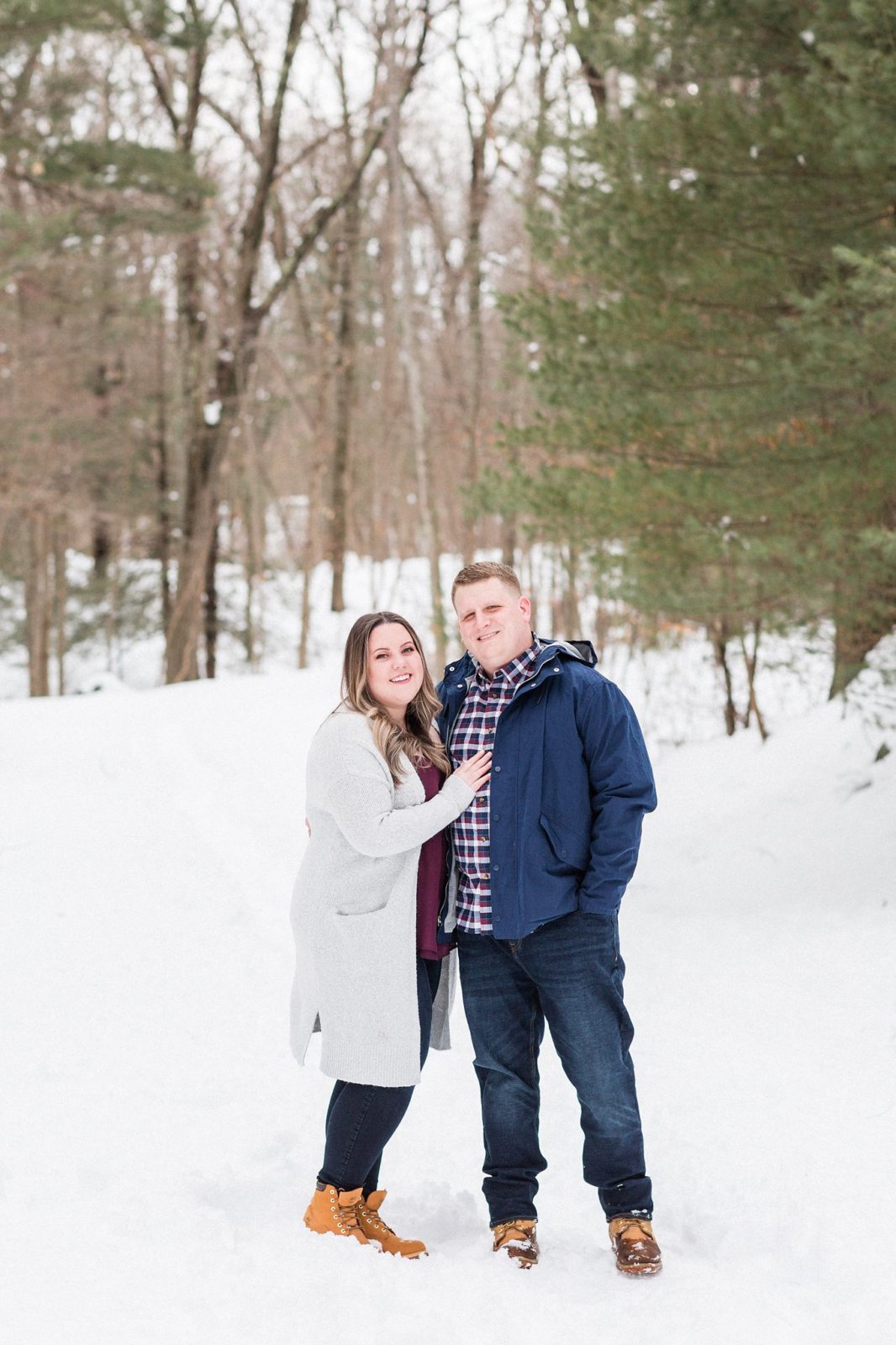 Breakheart Reservation Winter Engagement Session | Ryann + CJ | Lauren ...